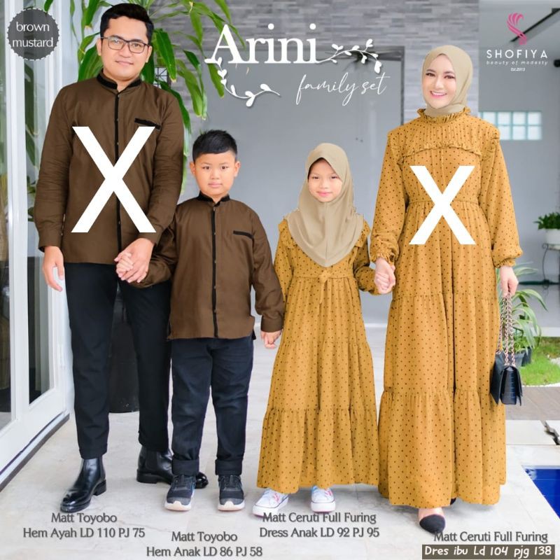 Jual ARINI COUPLE FAMILY/KIDS ORI SHOFIYA (Seragam muslim keluarga ...