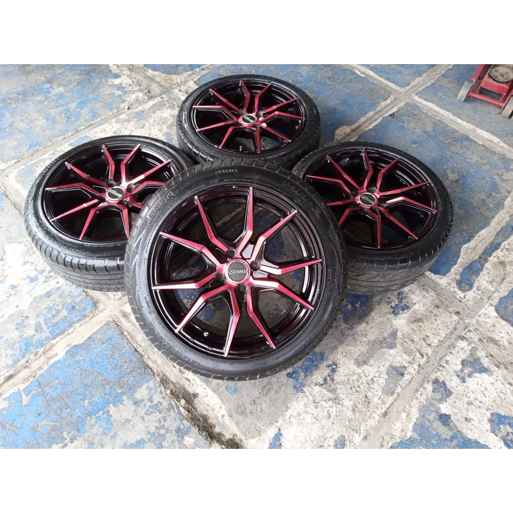 Jual velg moblil seken racing hsr vital ring 16 pcd 4x100 4x114 plus ban | Shopee Indonesia
