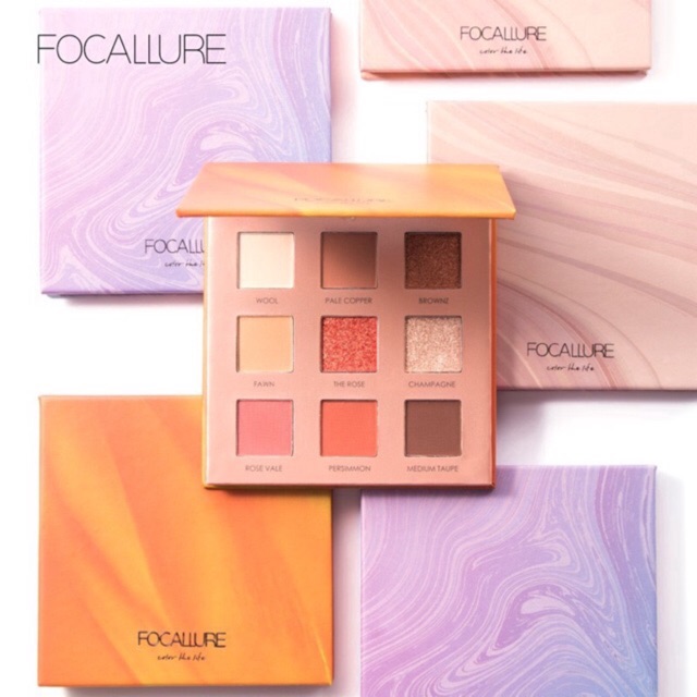 Jual FOCALLURE Shimmer Eyeshadow Palette - 9 Colours FA62 | Shopee ...