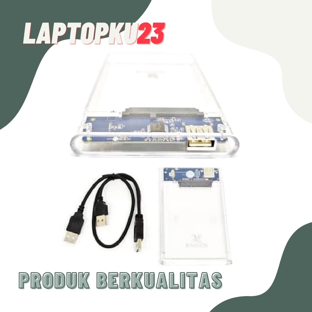 Jual EXTERNAL CASE TRANSPARAN HDD 2.5" SATA USB 2.0 CASE HARDISK SSD | Shopee Indonesia