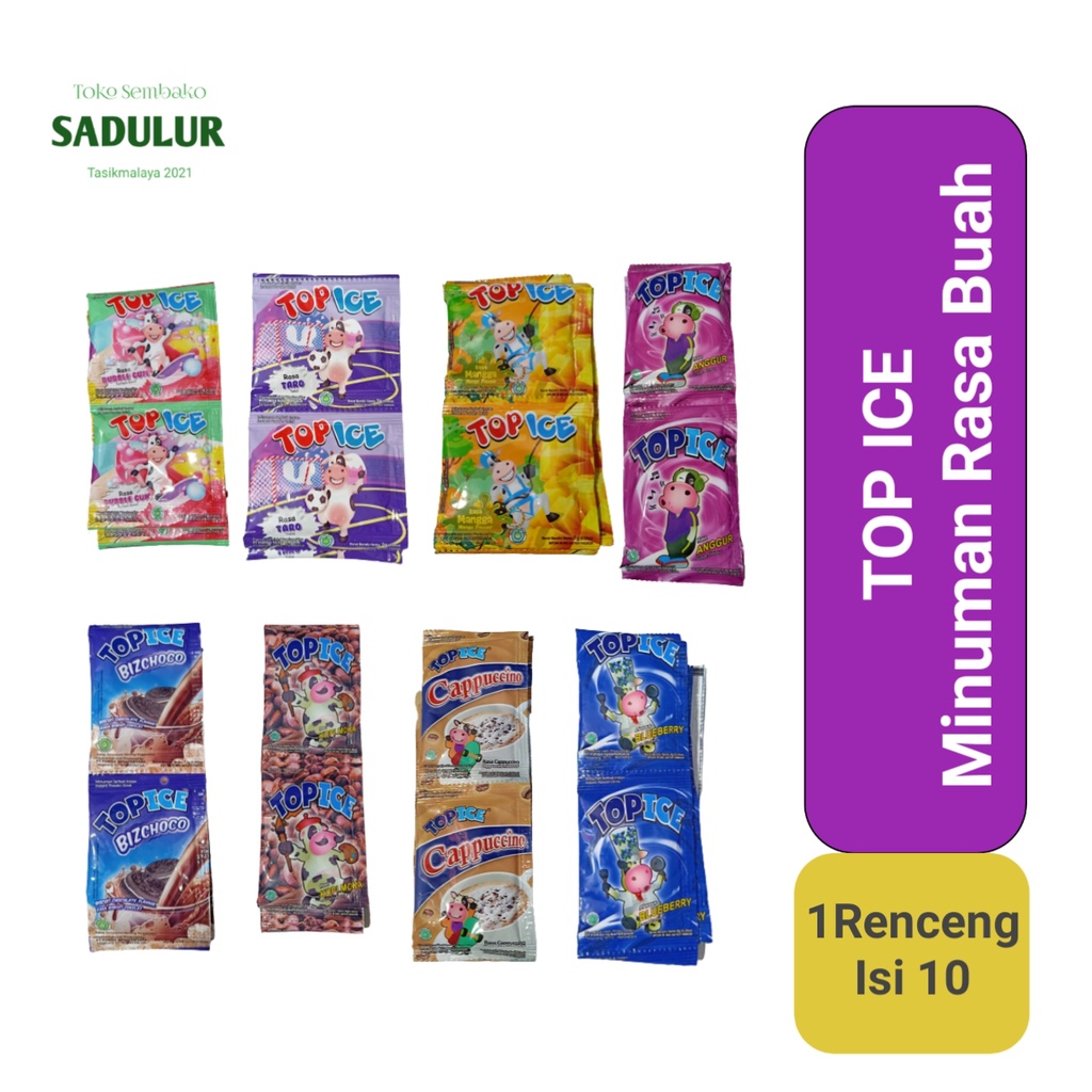 Jual TOP ICE MINUMAN RASA BUAH SUSU 1RENCENG ISI 10 | Shopee Indonesia