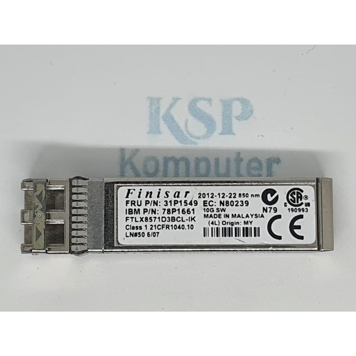 Jual IBM fru 31P1549 GBIC SFP+ 10GbE SR LC FTLX8571D3BCL-IK Transceiver ...
