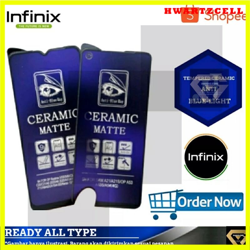 Jual INFINIX TG SCREEN GUARD MATTE CERAMIC ANTI BLUE LIGHT ANTI GLARE ...