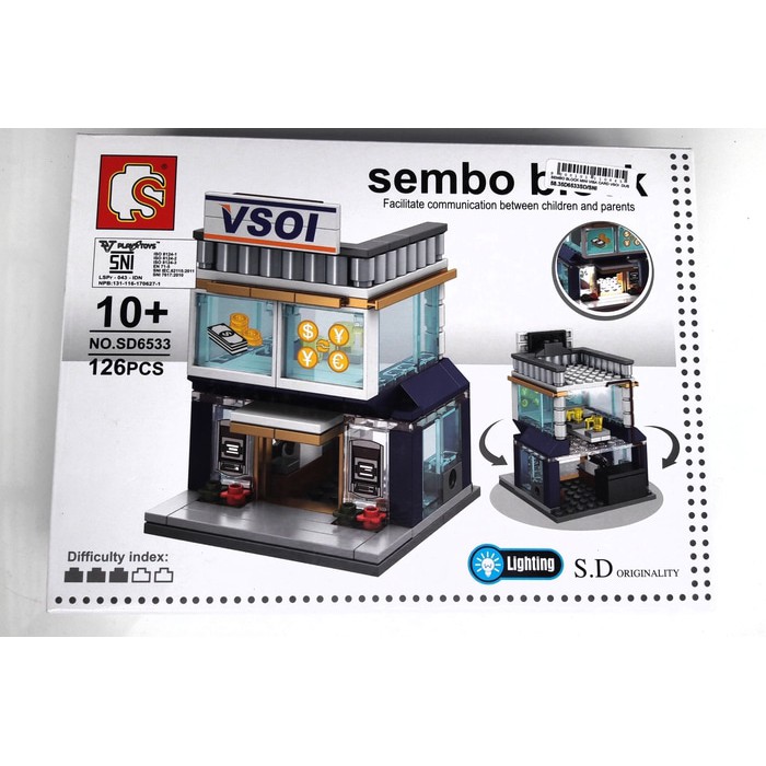 Jual Termurah Mainan Lego Merk Sembo Block model Seperti VISA OFFICE ...