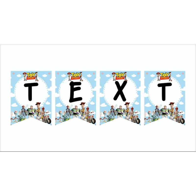 Jual Bunting Flag Toy Story CUSTOM TEXT | Shopee Indonesia