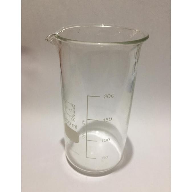 Jual DURAN Beaker Glass 250ml Tall Form Gelas Ukur Kaca Laboratorium | Shopee Indonesia