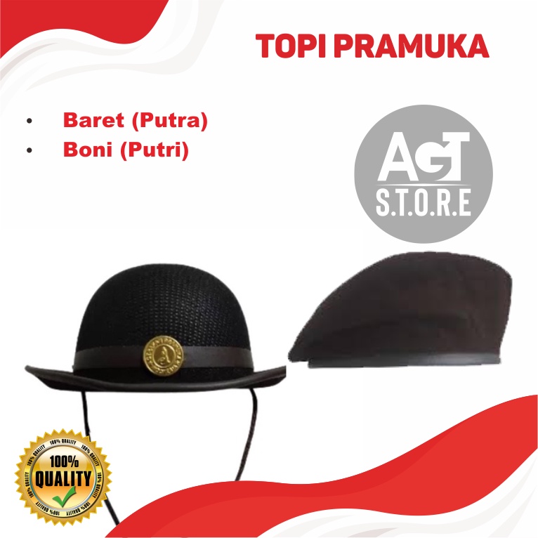 Jual Topi Pramuka Putra & Putri - Topi Boni Topi baret | Shopee Indonesia