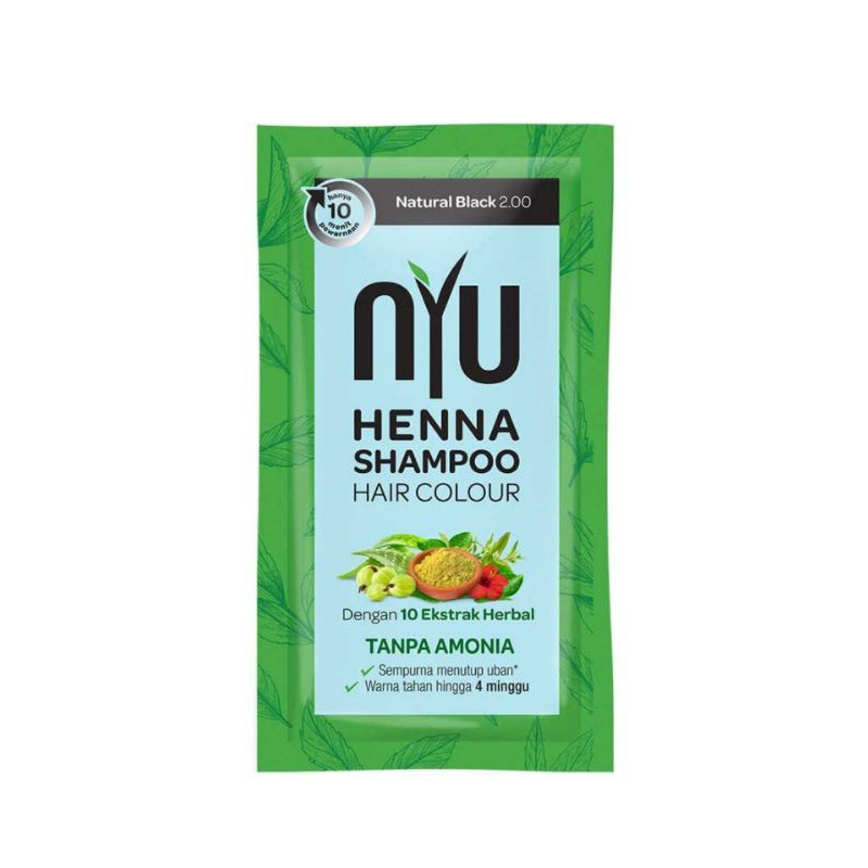 Jual NYU Henna Shampoo Hair Colour Sachet - Shampoo Pewarna Rambut ...