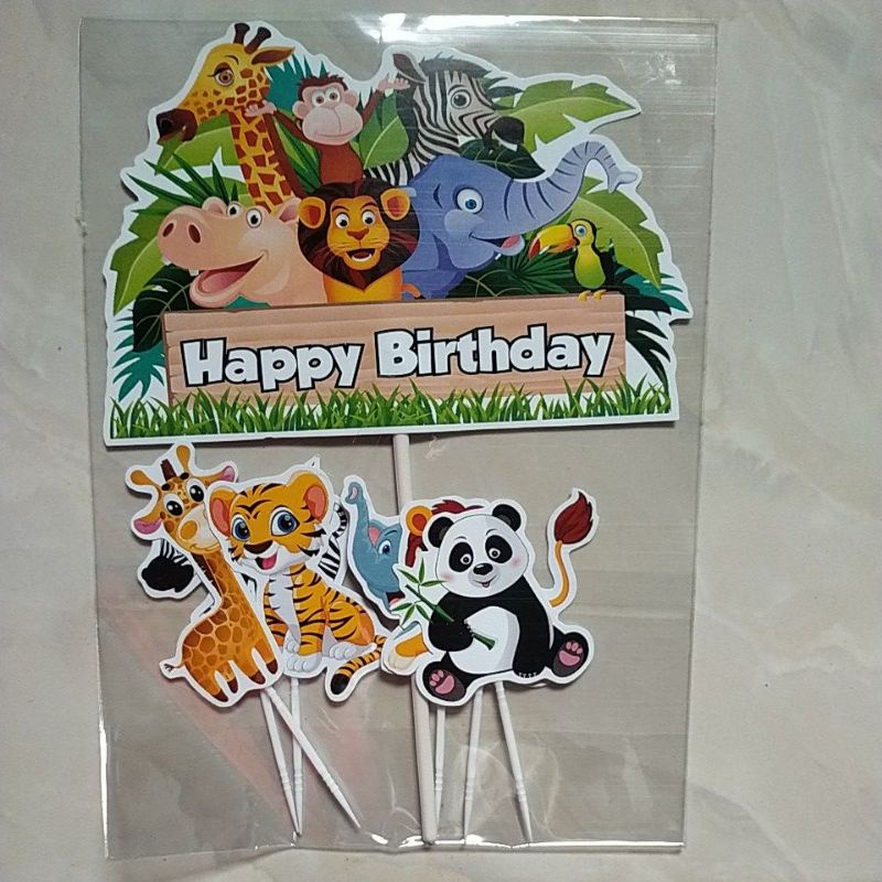 Jual topper ulang tahun tema binatang | Shopee Indonesia