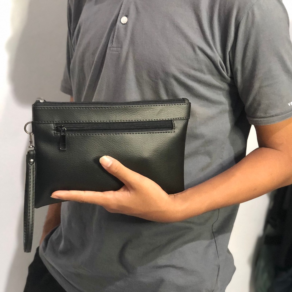 Jual [BISA COD] BEST SELLER TAS TANGAN PRIA HANDBAG CLUTCH KULIT IMPORT ...