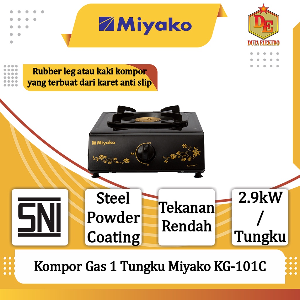 Jual Kompor Gas 1 Tungku Miyako KG 101 C | Shopee Indonesia
