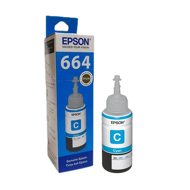Jual TINTA EPSON L SERIES T664 ORIGINAL (BLACK, CYAN, MAGENTA & YELLOW) 70ML | Shopee Indonesia