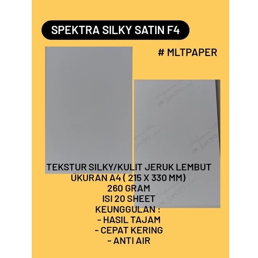 Jual Kertas Foto F4 Spectra Silky 260g | Shopee Indonesia