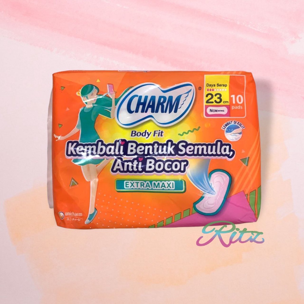 Jual Charm Body Fit Extra Maxi Non Wing 23cm 10pads | Shopee Indonesia