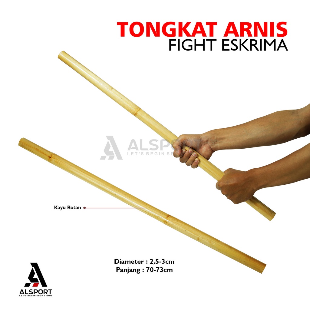 Jual Tongkat Stik Arnis Kali Eskrima Kayu Rotan Fighting Silat Baton ...