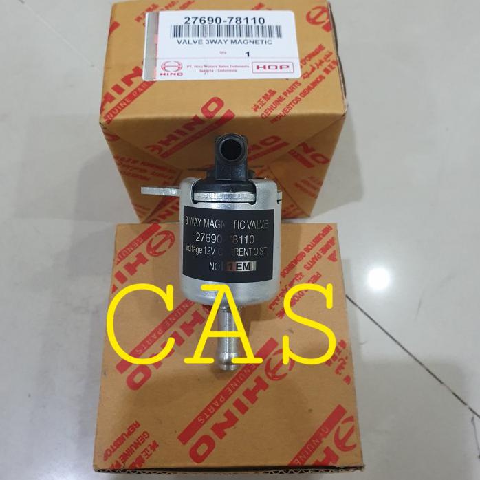Jual Valve 3Way Valve Magnetic 3Way 12Volt Ht130 Hino Dutro 27690-78110 ...