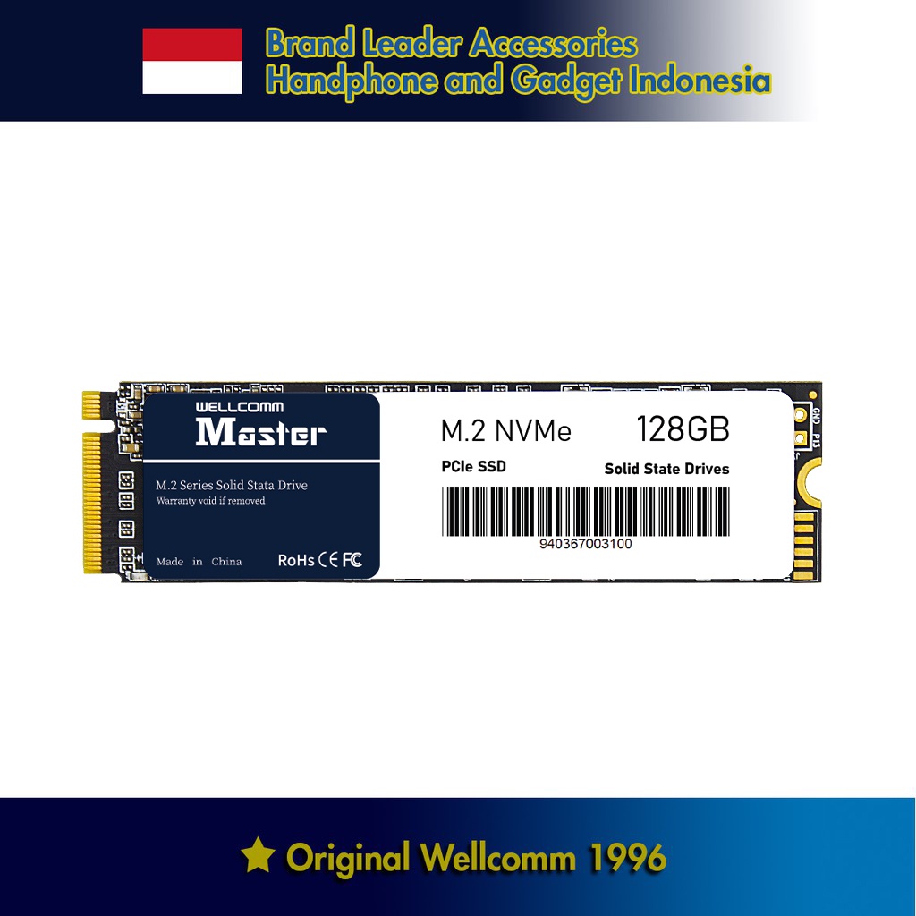 Jual Wellcomm SSD Master M.2 PCie NVMe 128 GB 256 GB 2.5" / SSD 128GB ...