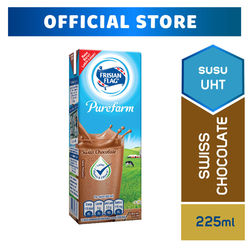 Jual Frisian Flag UHT Swiss Chocolate 225 ml x 36 [1 carton] | Shopee Indonesia