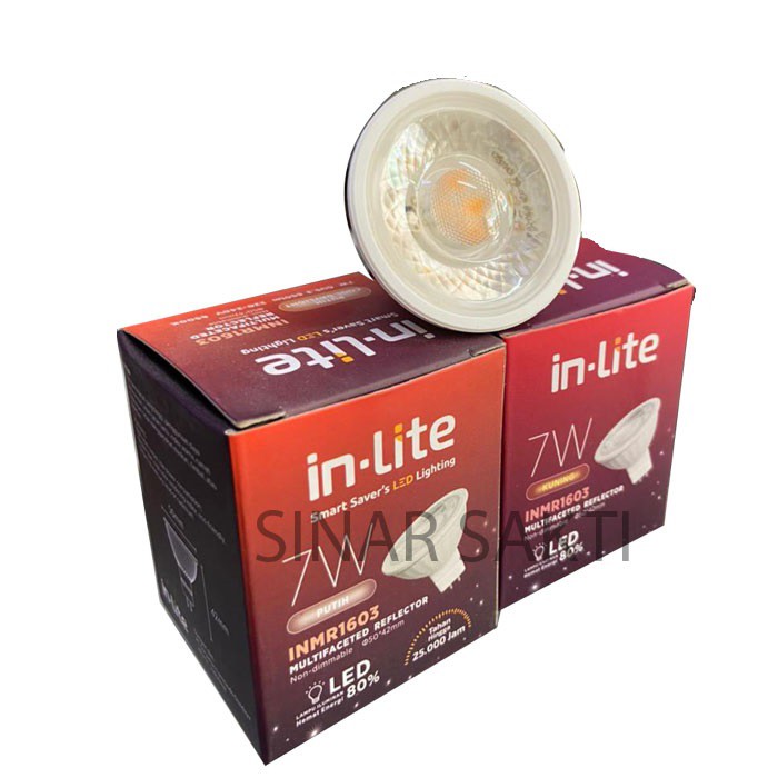 Jual INLITE Lampu MR16 7W 7 W 7 Watt 7WATT Lampu Halogen In-Lite ...