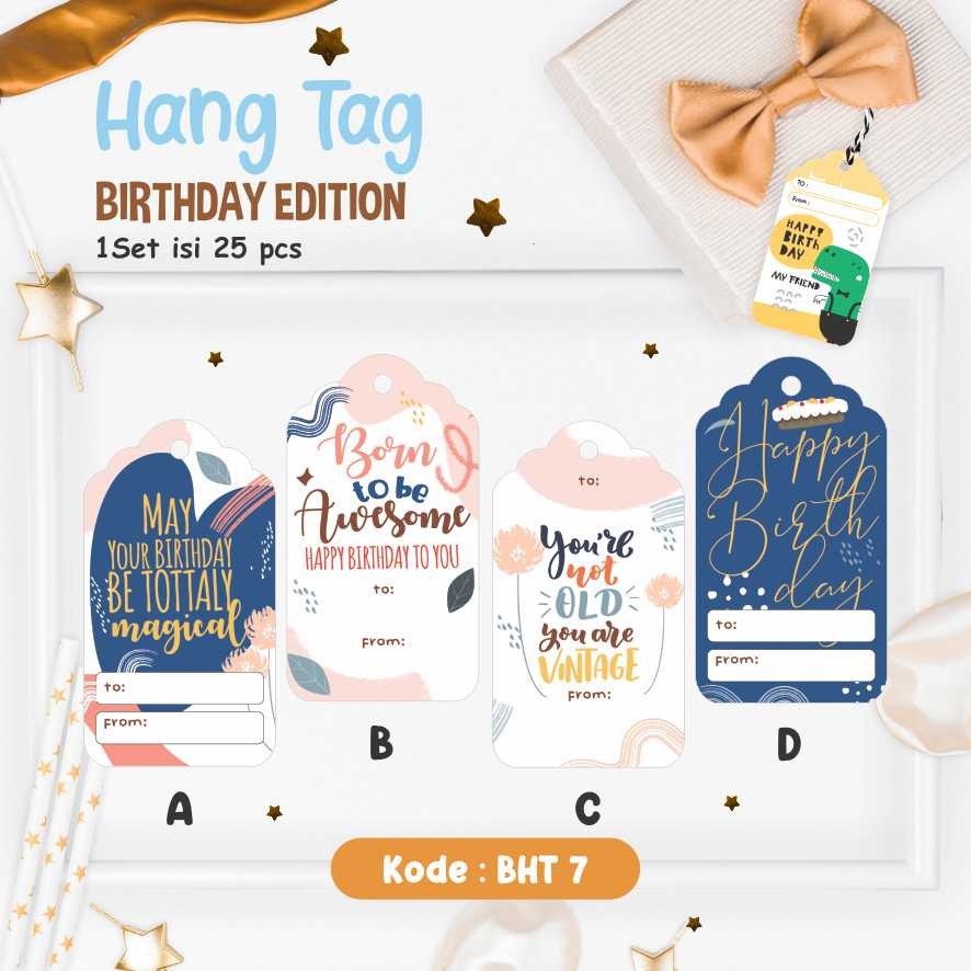 Jual 25 PCS HANG TAG GANTUNGAN PARCEL SOUVENIR HADIAH KADO UCAPAN ULANG ...