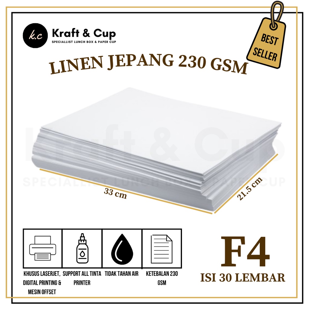Jual Kertas Linen F4 isi 30 lembar / Kertas Sertifikat Linen F4 ...