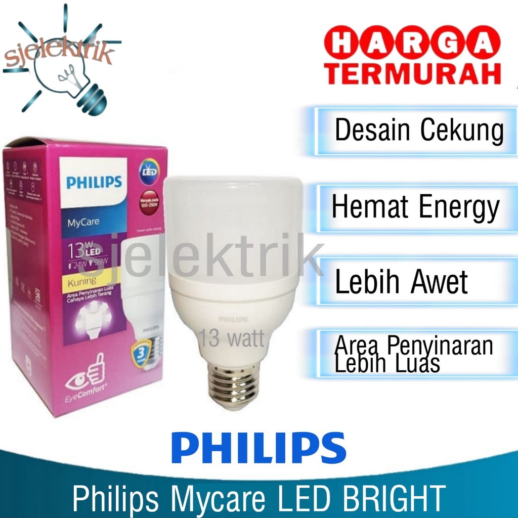 Jual Lampu Philips LED Bright MyCare 13w 13 w 13 watt 13watt - Putih | Shopee Indonesia