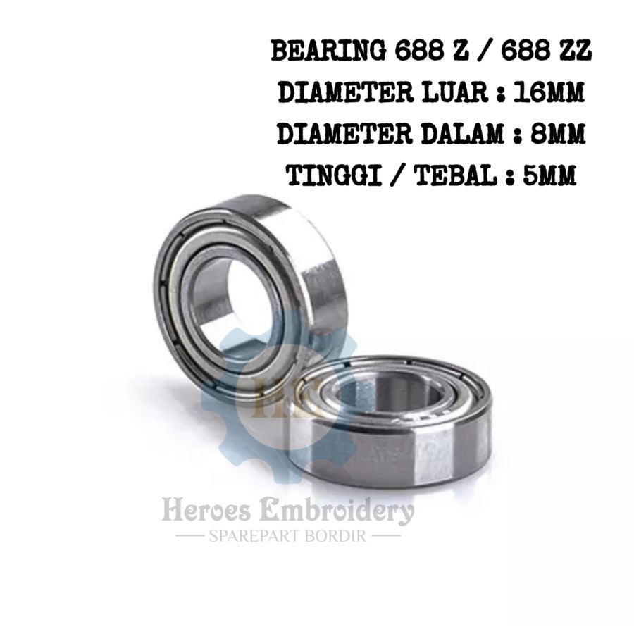 Jual BEARING 688Z /BEARING 688ZZ ( 8x16x5mm ) ISI 10 PCS | Shopee Indonesia