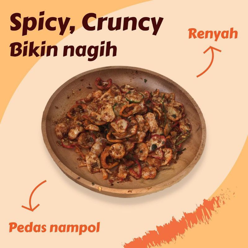 Jual krupuk seblak pedas cirebon kemasan box plastik 500ml | Shopee ...