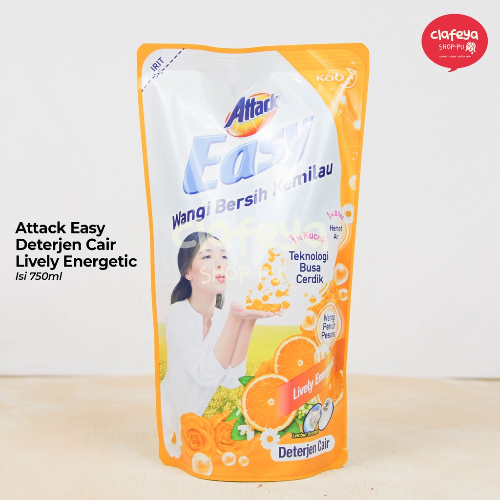 Jual Attack Easy Liquid Detergent Cair 750ml - Deterjen Cair Easy ...