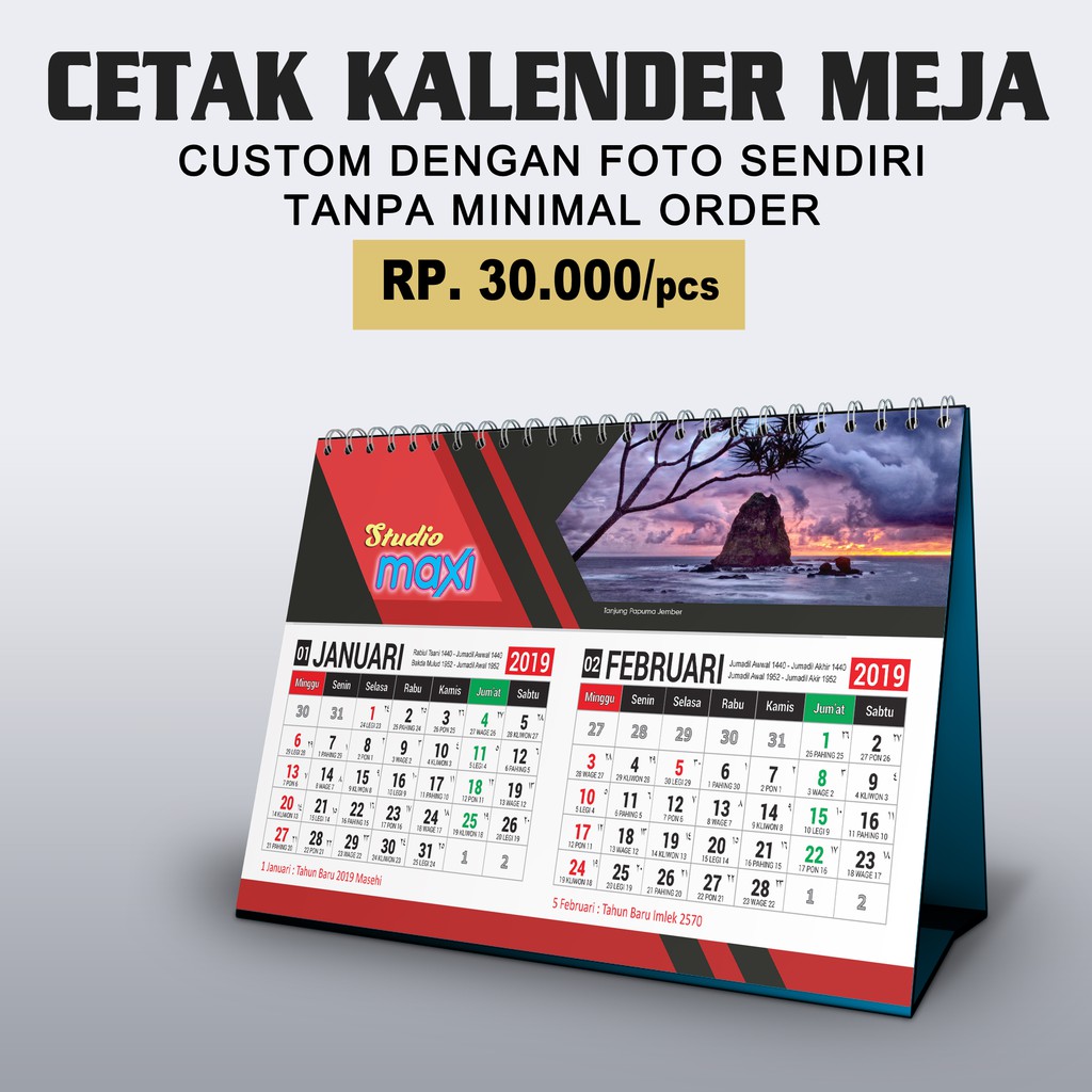 Jual Cetak Kalender Meja Custom Foto Sendiri | Shopee Indonesia