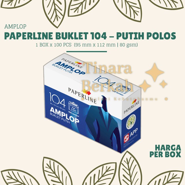 Jual Paperline Amplop No 104 PPS Putih Polos / Amplop Surat Uang 1 Box isi 100 Pcs | Shopee ...