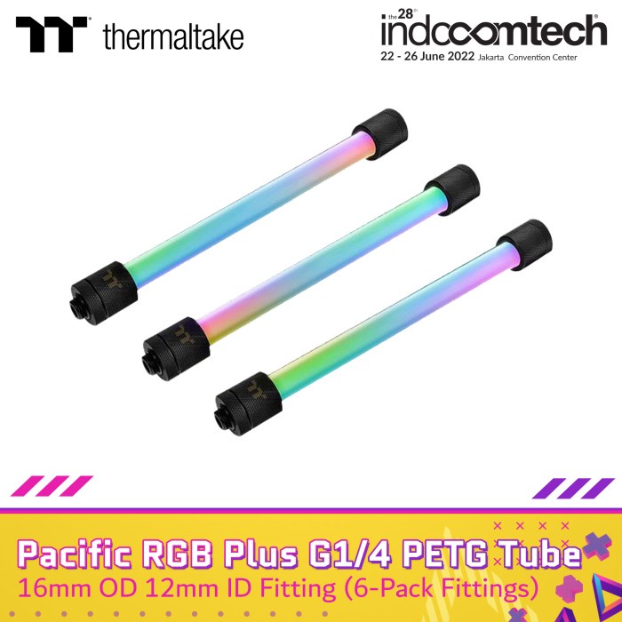 Jual Internal Fan Cooler Thermaltake Pacific RGB Plus TT Premium G1/4 PETG Tube 16mm OD 12mm ID ...
