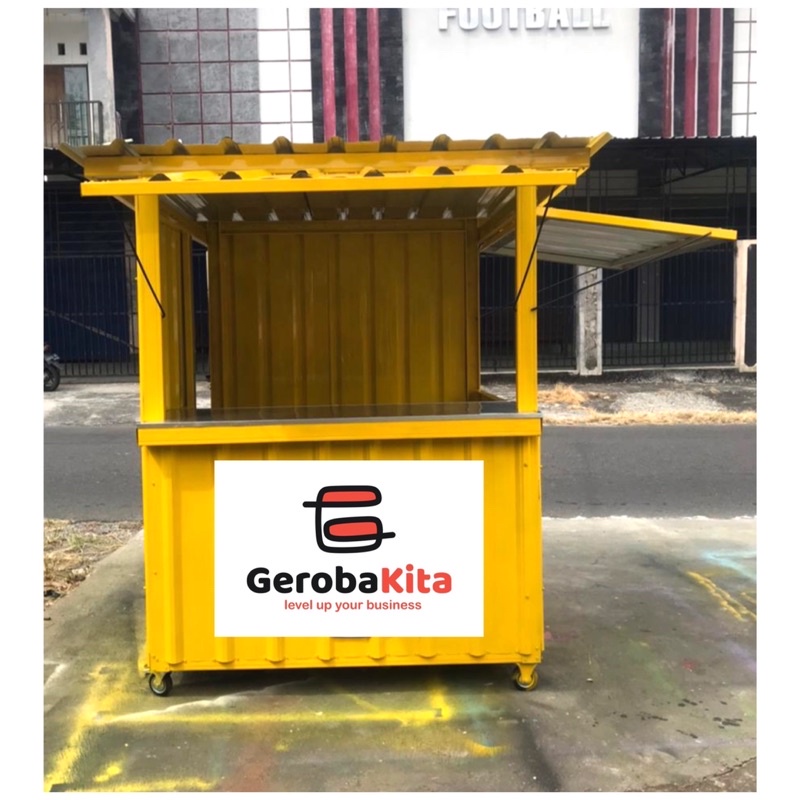 Jual booth container ukuran 150x150x200 / gerobak kontainer murah ...