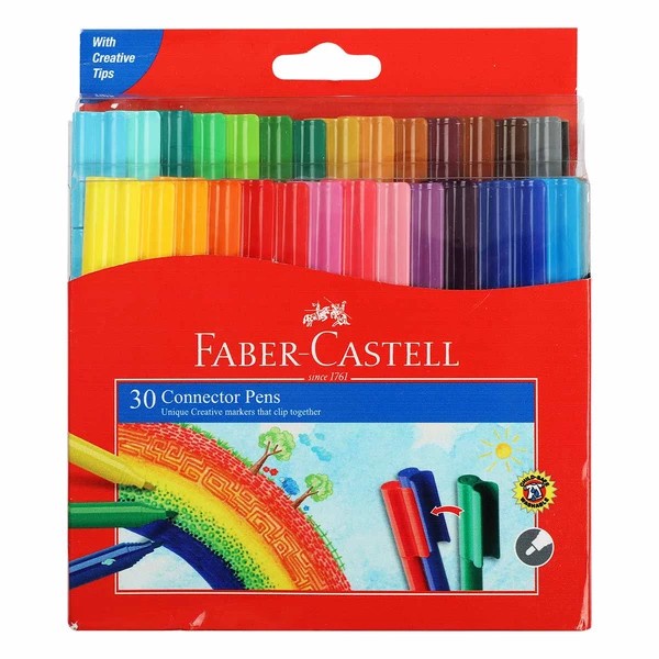 Jual Faber castell Connector Pen set 30 Warna Spidol set | Shopee Indonesia
