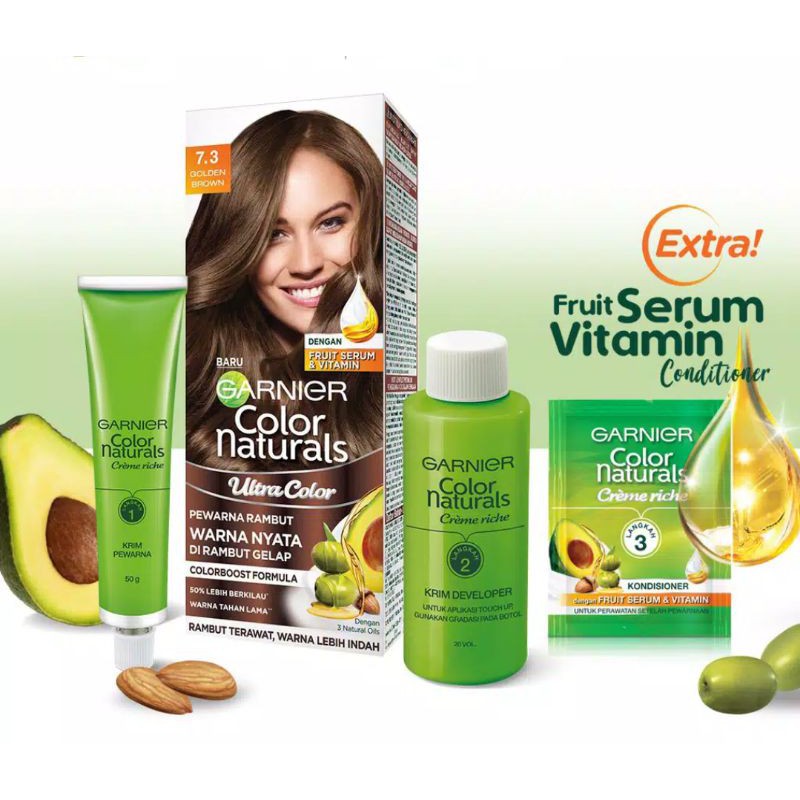 Jual Semir Rambut Garnier Warna Golden Brown Color Naturals | Shopee ...