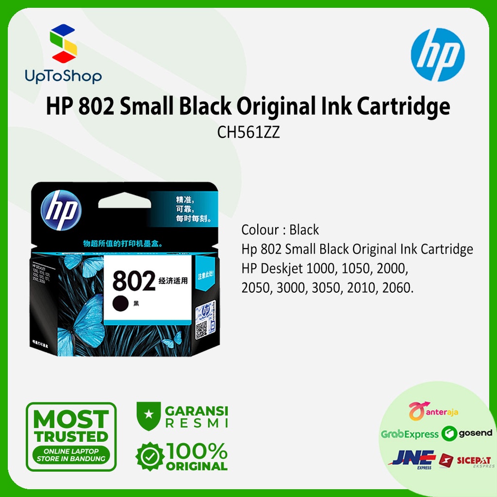 Jual HP Tinta Printer Original 802 Small Tri-Color / DeskJet 1000 2000 ...