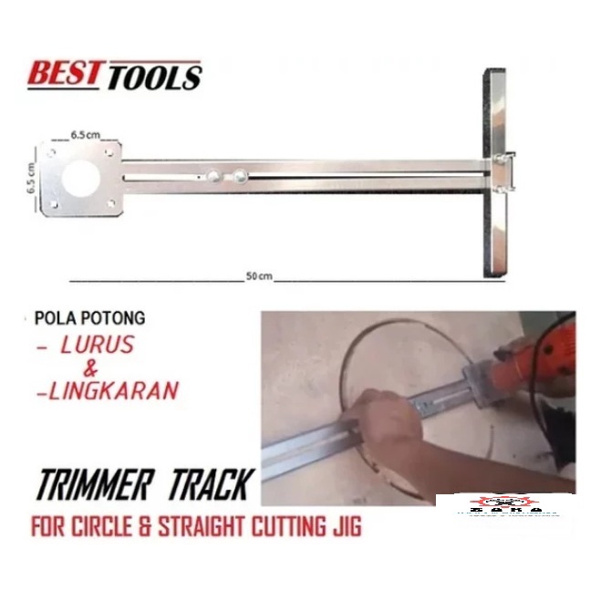 Jual Trimmer Jig Trimer Track Dudukan Mesin Router Profil Circle ...