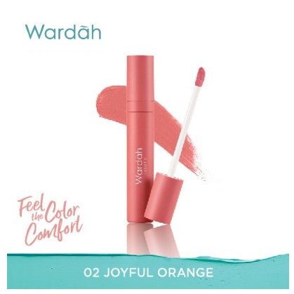 Jual Wardah Colorfit Velvet Matte Lip Mousse 02 Joyful Orange 4 g ...
