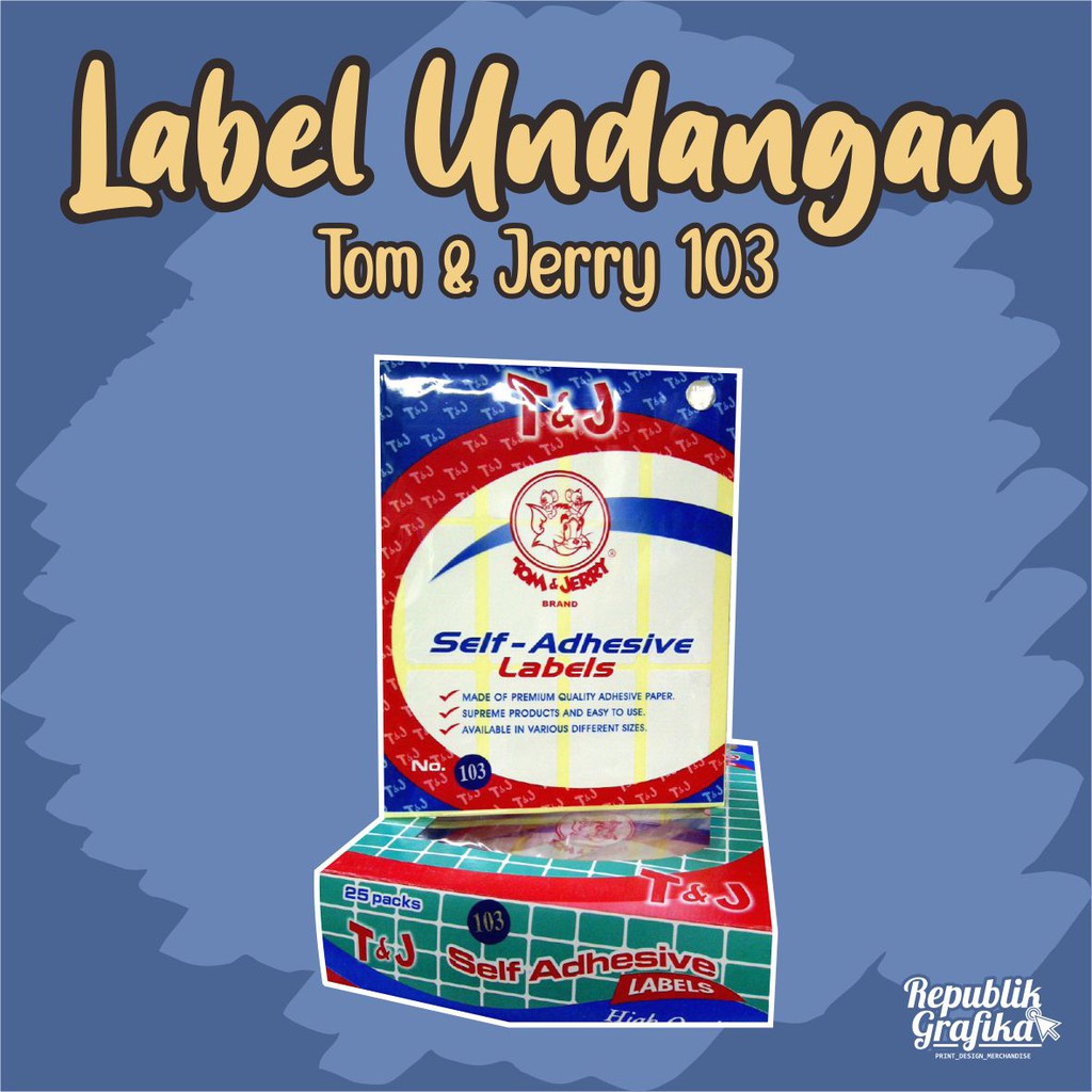 Jual LABEL NAMA - MERK TOM AND JERRY - UNTUK NAMA UNDANGAN DLL - NO 103 - POLOS - 1 PAK | Shopee ...