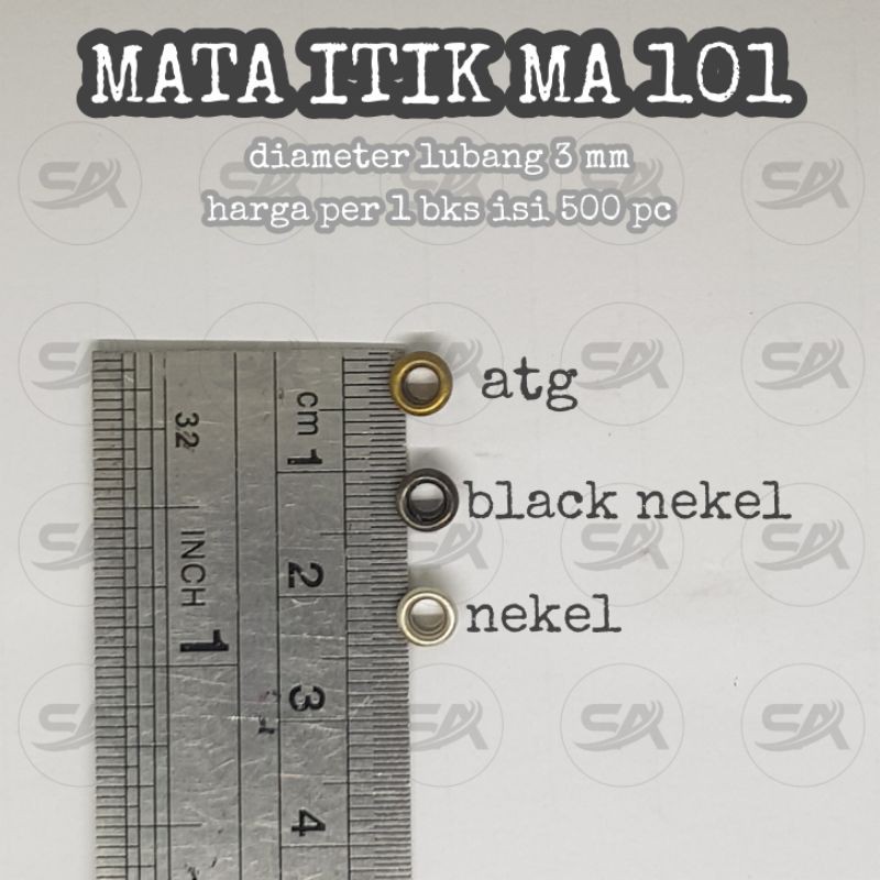 Jual EYELET 3MM MATA ITIK MA 101 F (BKS | 500 pc) | Shopee Indonesia