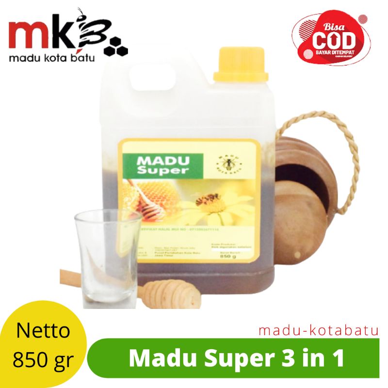 Jual Madu Kota Batu - Madu Super 850g 3in1 (madu, beepolen dan royal ...