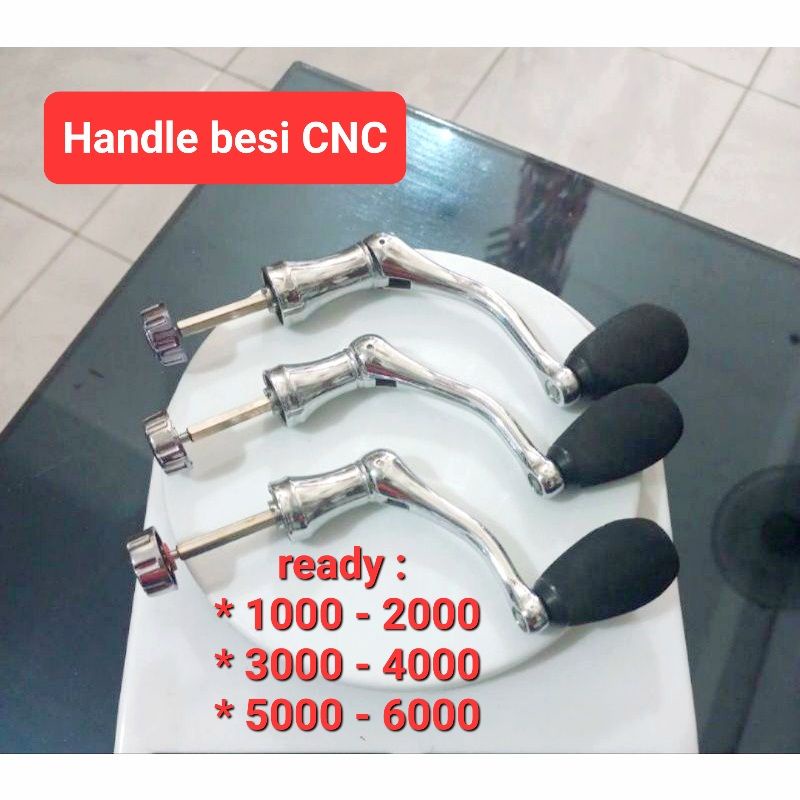 Jual handle reel bahan CNC besi / engkol reel besi ( 1000 s/d 6000 ...