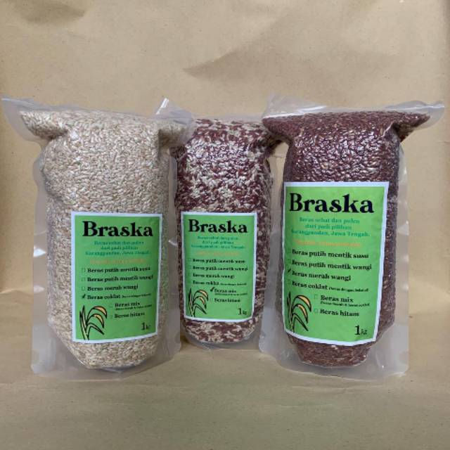 Jual Braska Beras Sehat & Pulen Tanpa Pestisida, Beras Merah Putih ...