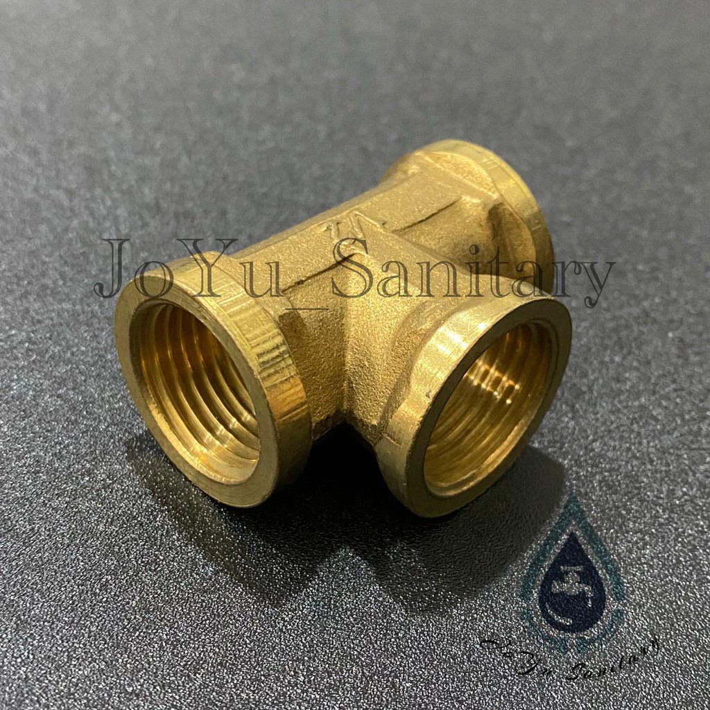 Jual Nepel T KUNINGAN 1/2 GJ303-kran air Tee fitting pipa sambungan ...