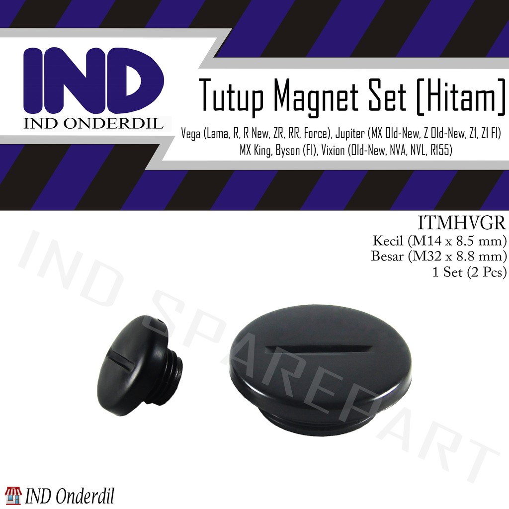Jual Baut Tutup Blok/Bak Magnet Besar/Kecil Hitam Set Byson/FI/MX King ...