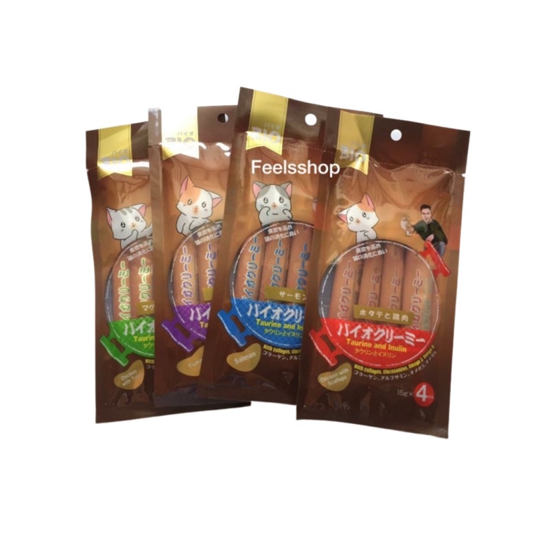 Jual bio creamy liquid snack kucing | Shopee Indonesia
