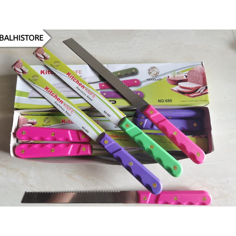 Jual Pisau Roti 2 in 1 Pisau Dapur Bergerigi Double Sided Blade ...