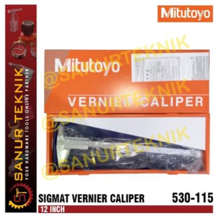 Jual MITUTOYO Sigmat Vernier Caliper/ Jangka Sorong/ Sketmat 12" (530-115) | Shopee Indonesia