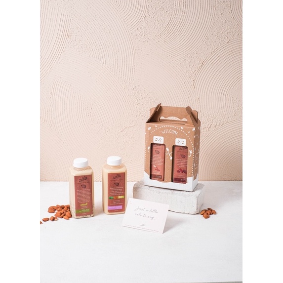 Jual PAKET GIFT BOX SUSU ALMOND | GIFT BOX ALMOND MILK (ISI 2 BOTOL ...