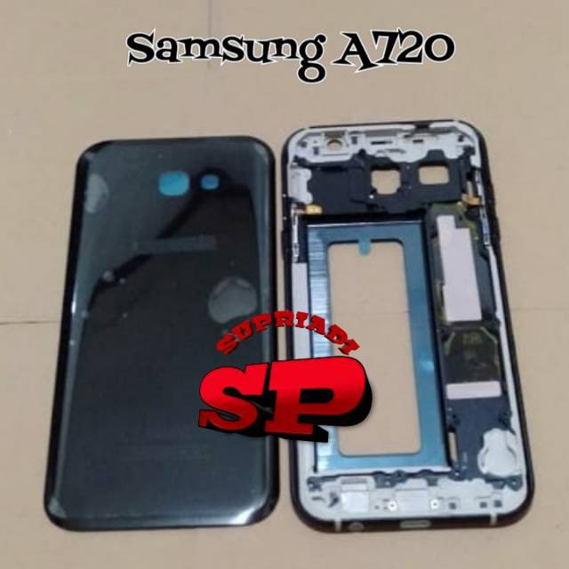 Jual FRAME LCD TULANG TENGAH BEZEL PLUS BACKDOOR HOUSING SAMSUNG A720 ...